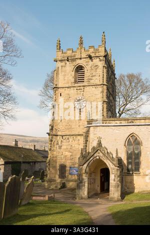 The listed Church of St Edmund, Castleton, Derbyshire, England, UK ...