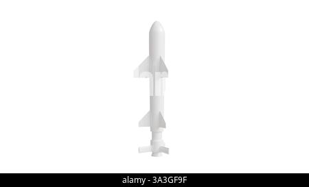 3D model of a ballistic missile on a white background, a prototype of a ...