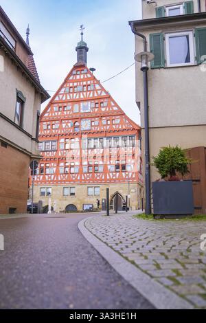 Part of the town's historic center dominated by the tower of the local ...