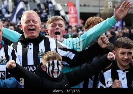 Newcastle United fans during the Carabao Cup Semi Final First Leg match ...