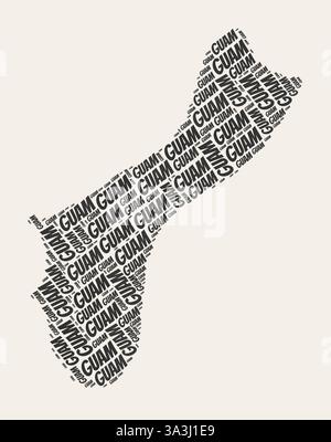 Guam Text Style Regions. Country region names word clouds in English ...