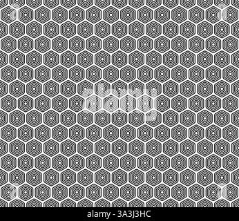 Vector science background. Rounded stacked hexagons mosaic pattern ...
