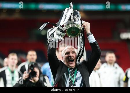 Darren Eales CEO of Newcastle United with the Carabao Cup trophy after ...