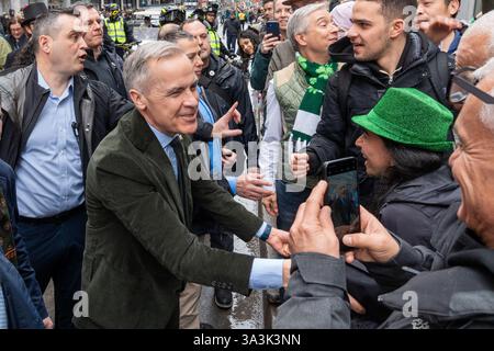 Prime Minister Mark Carney left, meets with New Brunswick Premier Susan ...