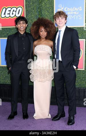 L-R: Aryan Simhadri, Leah Sava Jeffries, Walker Scobell attends the ...