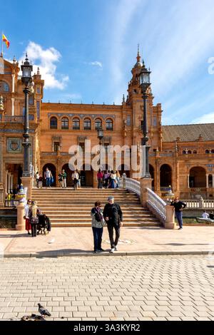 Unique corners of Seville, Square of Spain Stock Photo - Alamy