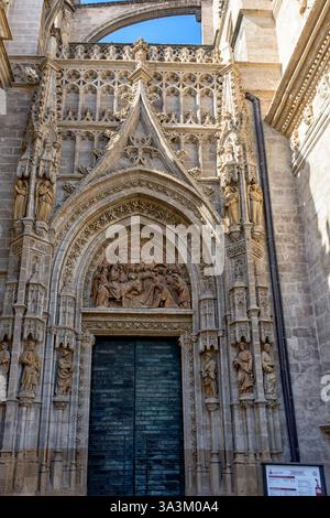 Gate of the Bells or Entrance to Jerusalem of the Cathedral of Seville ...