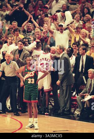 Michael Jordan, Chicago Bulls with Coach Pat Riley, 1993 NBA Allstar ...