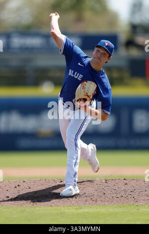 Toronto Blue Jays pitcher Trey Yesavage (39) delivers a pitch against ...
