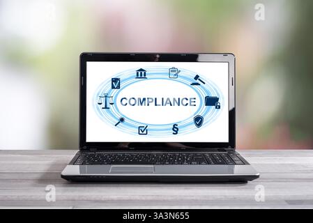 Compliance concept shown on a laptop screen Stock Photo - Alamy