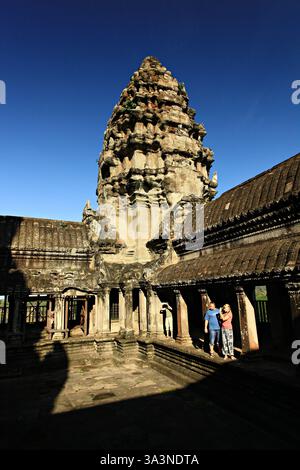 Siem Reap, Cambodia- 20 October 2013: Tourist walk admire the beauty of ...
