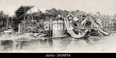 Quebec Bridge Collapse of 1907 Stock Photo - Alamy