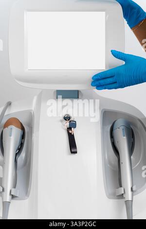 IPL laser epilation equipment in the beauty clinic. Preparation ...