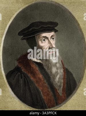 This 16th-century portrait of John Calvin, a leading figure in the ...
