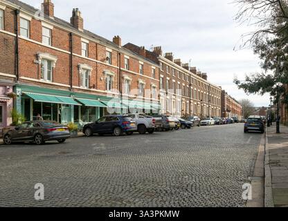 Historic houses and shops in Falkner Street, Georgian quarter ...
