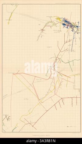 Comstock Silver Lode Mine Map 2 Sierra Nevada, Union, Mexican. BECKER ...