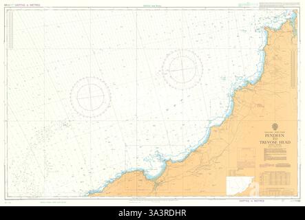 Cornwall - Pendeen to Trevose Head. Admiralty sea chart #1149. 1972 ...