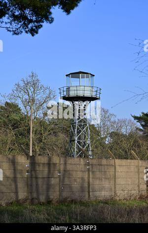 Watch tower and inner security fence. The Gorse Industrial Estate was ...