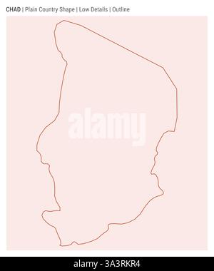 Chad - plain country shape. Low, medium and high detailed maps of Chad ...