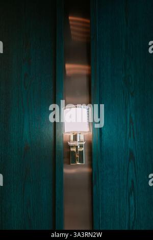 Warm light illuminates wood grain, creating a beautiful natural ...