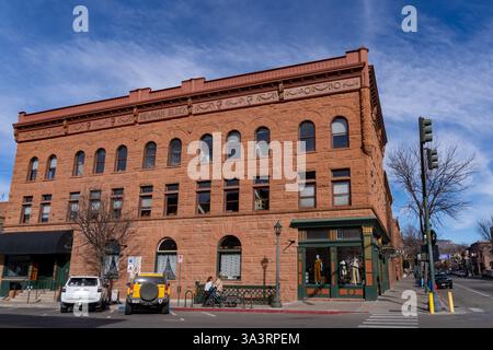 The historic Newman Block, or Newman Building, built of sandstone in ...