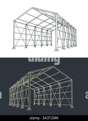 Large industrial shed Stock Vector Image & Art - Alamy