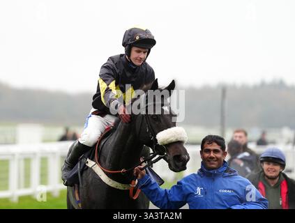 Jockey Brendan Powell after the BetMGM Haldon Gold Cup Handicap Chase ...