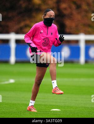 Chelsea's Maelys Mpome during a training session at Cobham Training ...