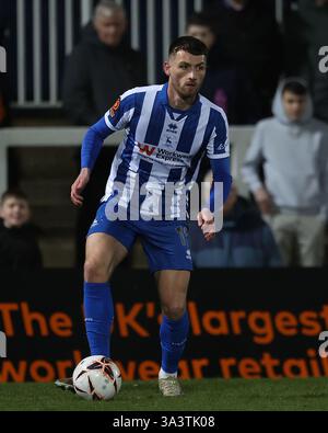 Luke Charman of Hartlepool United in action during the The Enterprise ...