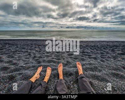 Stack of basalt columns by Halsanefshellir cave on Reynisfjara black ...
