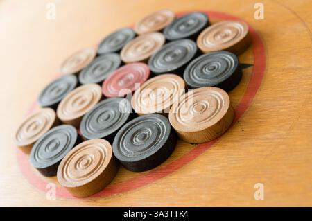 A game of carrom set and ready to play Stock Photo - Alamy
