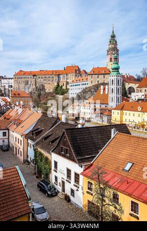 Cesky Krumlov, Czech republic - March 04, 2025. Castle of Cesky Krumlov ...