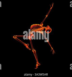 Illustration of a human skeleton in a ballet dancing pose Stock Photo ...