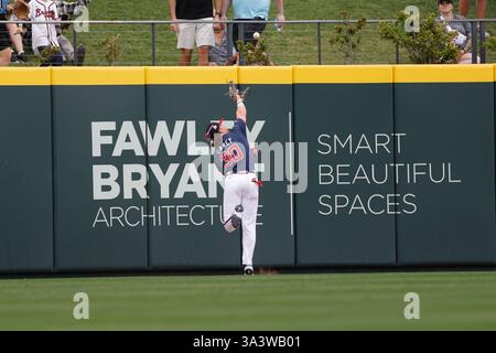 Detroit Tigers Bryce Rainer (28) at bat during an MiLB Spring Training ...