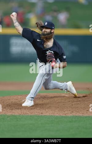 Detroit Tigers pitcher Tyler Owens throws during the sixth inning in ...