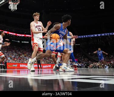 MAR 12 2025: Kansas Jayhawks forward KJ Adams Jr. (24) brings the ball ...