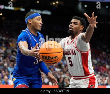 Arizona guard KJ Lewis (5) against Texas Tech during a NCAA college ...