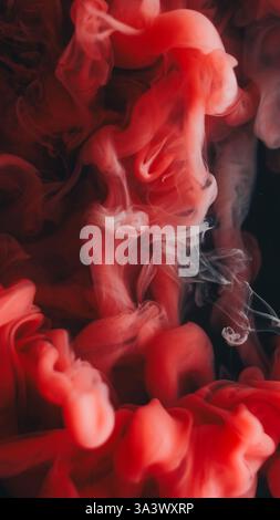 Paint drop water. Smoke blow. Colorful ink wave twist blend art cloud ...