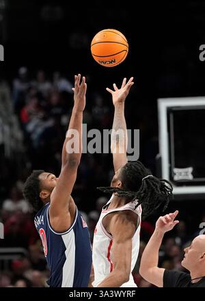 Arizona forward Tobe Awaka (30) against Arizona State during the first ...