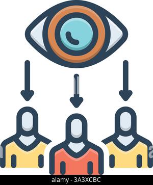 Icon for supervision, overseeing Stock Vector Image & Art - Alamy