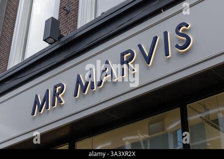 mr. Marvis logo sign at the fashion shop. Retail clothing and fashion ...