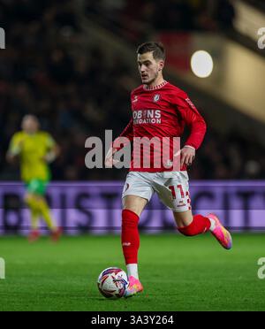 Bristol City's Anis Mehmeti in action during the Sky Bet Championship ...