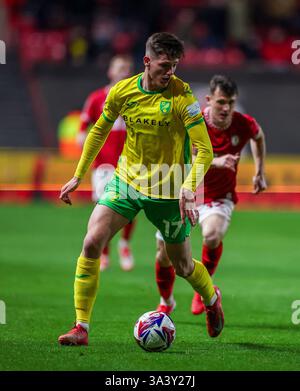 Ante Crnac of Norwich City in action during the Carabao Cup match ...