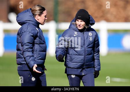Chelsea assistant manager Camille Abily before the UEFA Women's ...