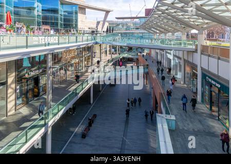 Levels of shops in South John Street shopping centre, Liverpool ONE ...