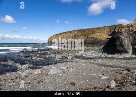 The ruins of Melin Trefin Mill in the village of Trefin in South West ...