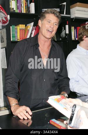 David Hasselhoff at a signing of his book 'Don't Hassel The Hoff' at ...