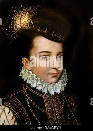 A portrait of Henry II, son of François I, King of France. Henry II ...