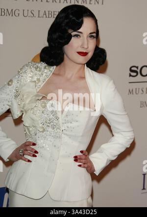 Feb. 9, 2008 - DITA VON TEESE -.CLIVE DAVIS PRE-GRAMMY PARTY -.BEVERLY ...