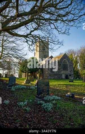 Early spring in the Churchyard of High Melton church, Doncaster, South ...